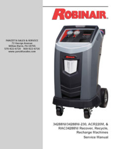 Robinair A/C Machine Parts and Breakdowns – Panzitta Sales & Service