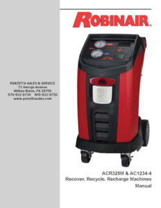 Robinair A/C Machine Parts and Breakdowns – Panzitta Sales & Service