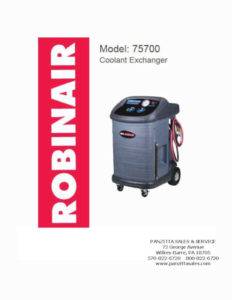 Robinair 75700 Parts – Replacement Parts – Panzitta Sales & Service