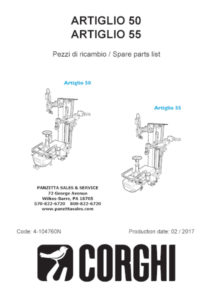 Corghi Artiglio 50, 55 Parts – Panzitta Sales & Service