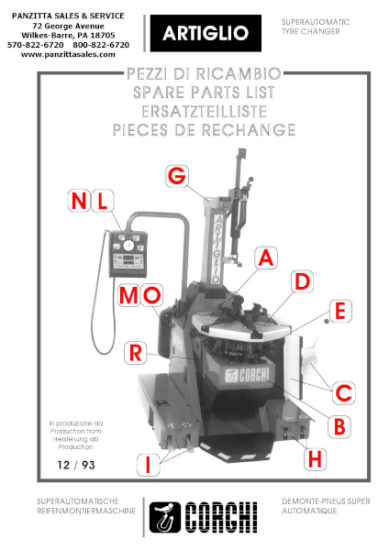 Corghi Artiglio Deluxe Parts – Panzitta Sales & Service