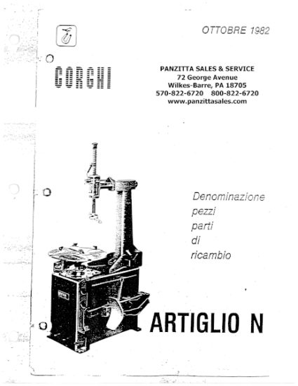 Corghi Artiglio N Parts – Panzitta Sales & Service