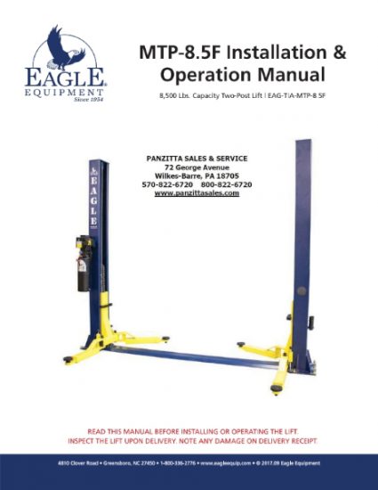 Eagle Lift Parts and Breakdowns – Panzitta Sales & Service